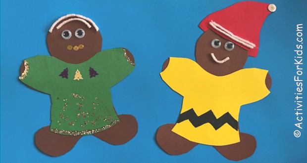 Gingerbread Ugly Christmas Sweater - Activities For Kids