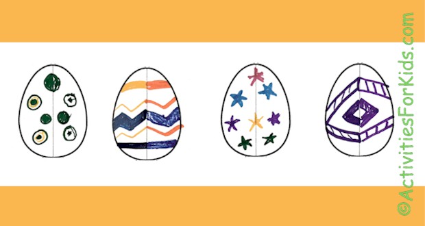 Easter Egg Symmetry Art - Activities For Kids
