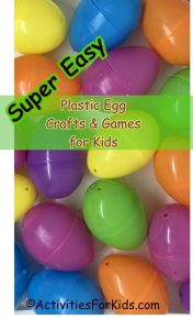Plastic Easter Egg Crafts and Games for Toddlers - Activities For Kids