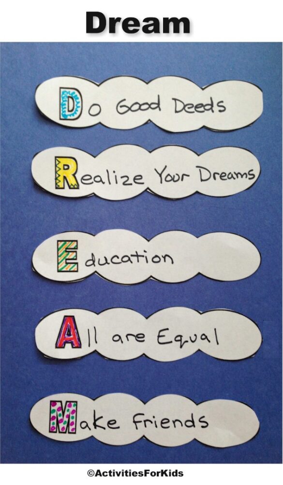 I Have a Dream Activity for MLK Jr. Day - Activities For Kids