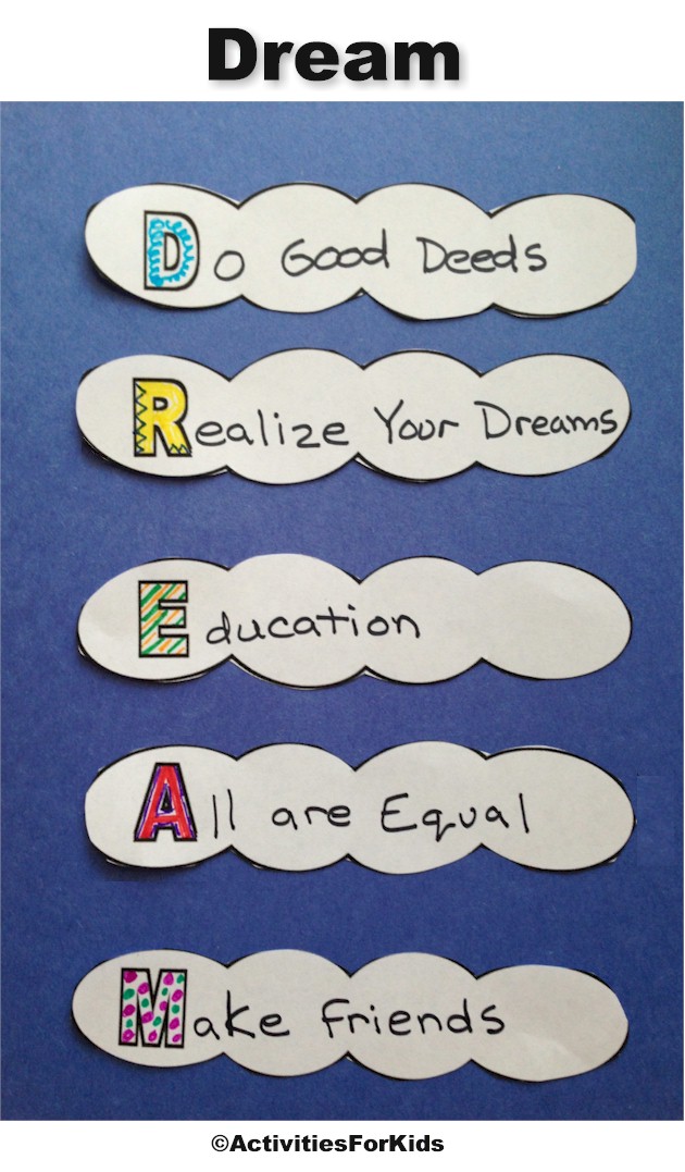 I Have a Dream Activity for MLK Jr. Day - Activities For Kids