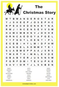 Christmas Story Word Search - Activities For Kids